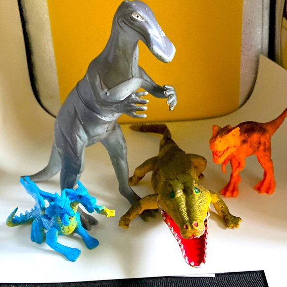 Toys | Dinosaurs Grey Is 8 Tall Little Blue 5 Long Croc 15 Long Orange ...